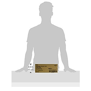 Medline Alcohol Prep Pads, 2-Ply, Sterile, Size Medium, 1.125 x 2.375 Inches, Case of 3000