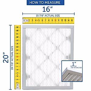 Filters Fast 14x17x2 Pleated Air Filter Merv 8, 2 AC Furnace Air Filters, Made in the USA, Actual Size 14x17x1.75, 6 Pack