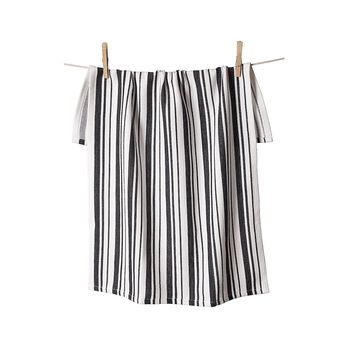 KAF Home Kitchen Towels, Set of 6, Black & White, 100% Cotton, Machine Washable, Ultra Absorbent