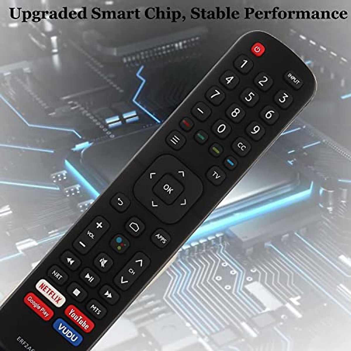 New IR ERF2A60 Remote Control Fit for Hisense Smart 4K TV 65H8F 50H8F 65H9F 55H9F 55H8F 43H6570F 50H6570F 55H6570F 65H6570 55H9020F 55H9030F with Two Batteries (Without Voice Function)