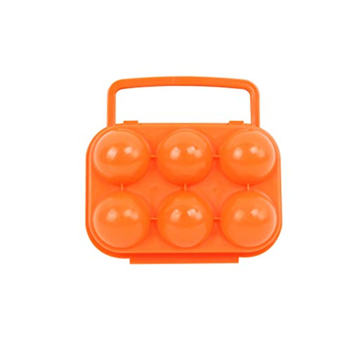 BESPORTBLE 6 Count Egg Container, Outdoor Plastic Portable Egg Container with Handle- Eggs Carrier Holder for RV, Trailer and Camper Kitchens or Camping Holds