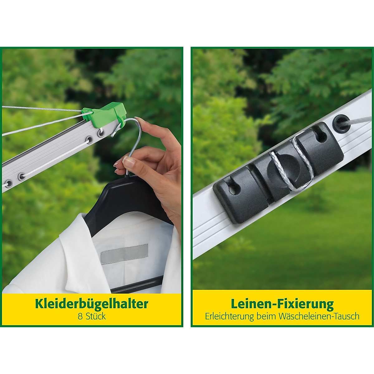 Exaco Novaplus 500 Rotary Clothesline, Silver/Blue