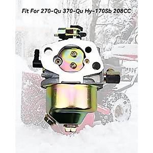 NTSUMI 951-05251 Carburetor Fit for Snowblowers Craftsman Troy-Bilt MTD Compatible with 270-Qu 370-Qu Hy-170Sb 208Cc Engine Models Replace 651-05251