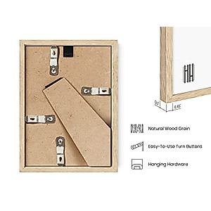 HAUS AND HUES 4x6 Picture Frame Wood - Set of 1 Natural Wood Frame 4x6, Beige Photo Frame 4x6 for Walls, 4x6 Wood Picture Frame, 4 by 6 Picture Frame, 4x6 Frames for Pictures (Beige Oak Frame)