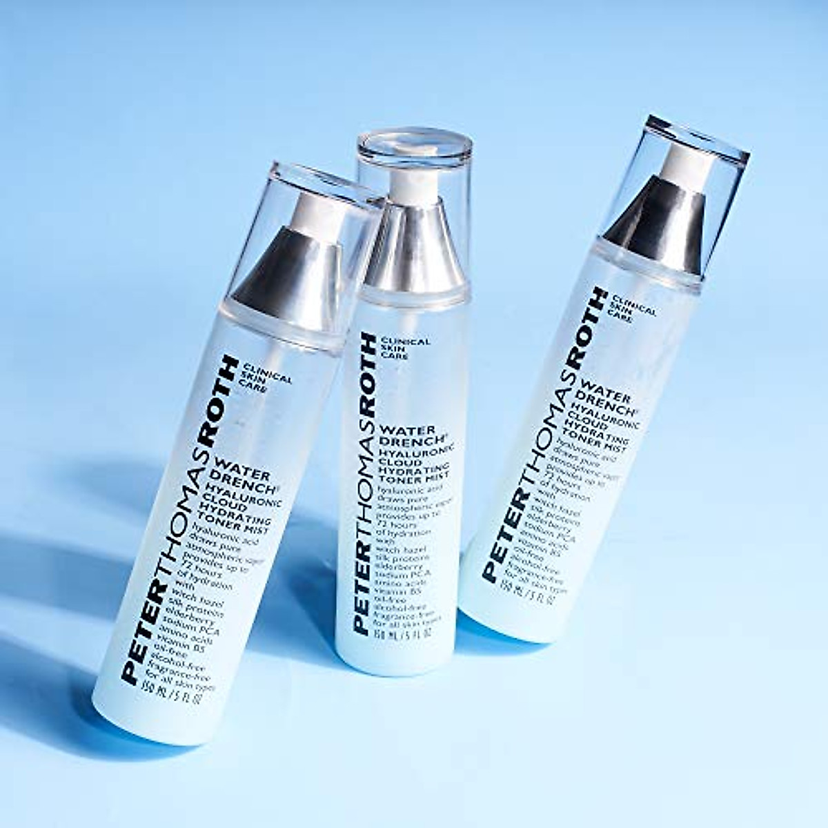 Peter Thomas Roth Water Drench Hyaluronic Cloud Hydrating Toner Mist with Witch Hazel, Up to 72 Hours of Hydration, Helps Reduce the Look of Fine Lines, Wrinkles and Pores
