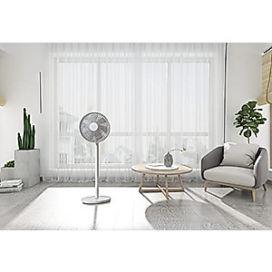 Xiaomi Mi Smart Standing Fan 2 Lite, Smart Fan, Portable Design, 7 Rotor Blades For Powerful Airflow, Voice Control, Mi App Control, White