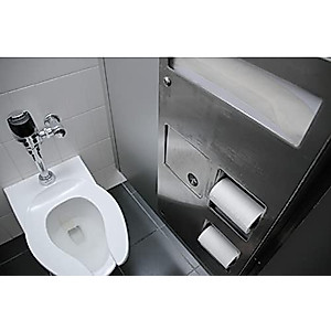 Centoco 550STSCC-001 Elongated Plastic Toilet Seat, Open Front No Cover, Stainless Steel Hinges, Regular Duty Commercial Use, White