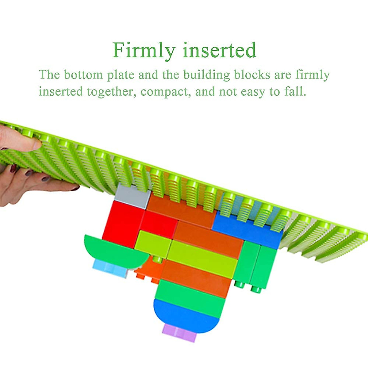 JNZong Classic Baseplates Building Base Plates for Building Bricks 100% Compatible with Major Brands-Baseplates 10" x 10", Pack of 6 (Green)