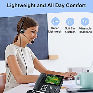 Callez Office Phone Headset with Microphone Noise Cancelling, RJ9 Telephone Headsets Compatible with Yealink VoIP Phone T46S T48S T42S T23G T27G T29G T33G T21P T43U T46U T53W T54W Grandstream Snom