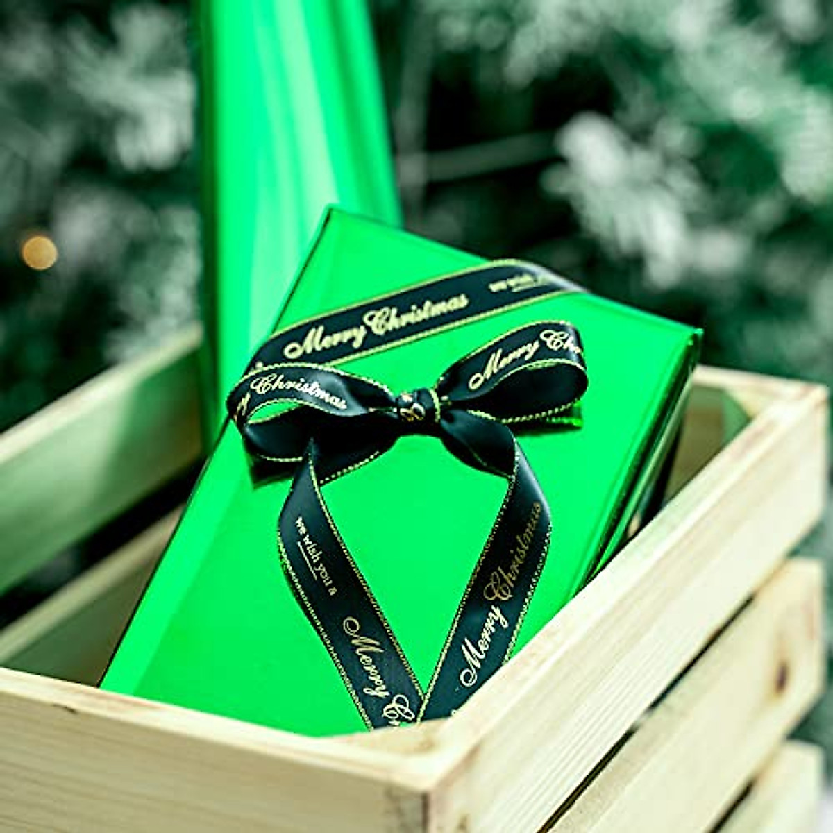 RUSPEPA Green Metallic Wrapping Paper - Solid Color Paper Perfect for Wedding, Birthday, Christmas, Baby Shower - 17 Inches X 32.8 Feet