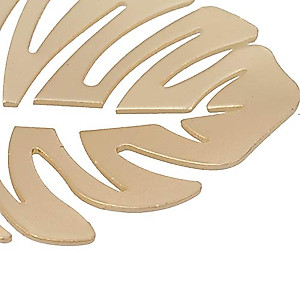 Gold Green Palm Leaf Dangle Earrings Tropical Monstera Leaves Eardrop for Women Bohemia Jewelry-gold