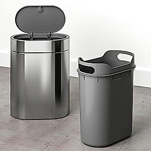 MintWrx IKEA BROGRUND Touch Top Trash Can, Stainless Steel 1 Gallon 704.333.64