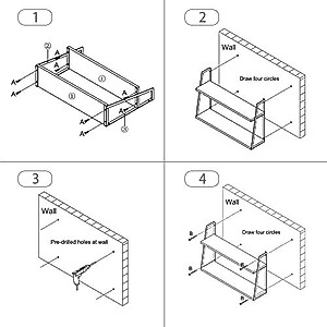 Coral Flower Floating Wall Shelves, 2-Tier Rustic Space-Saving & Decorative Wood Hanging Shelves Wall-Mounted Shelves Corner Shelves for Bedroom, Bathroom, Living Room, Kitchen