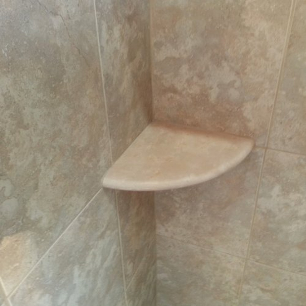 White Carara (Millas White) Marble Both Side Polished Bathroom Corner Shelf 9''x9''