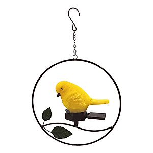 BWWNBY Hanging Solar Lights Outdoor Garden Bird LED Lights Solar Garden Lights Garden Lighting Decoration, Iron Art Chandelier Simulation Animal Lamp(Bird)