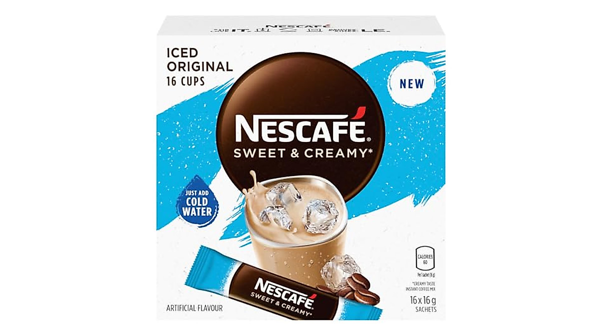 Nescafe Sweet & Creamy Iced Coffee, Instant Coffee Sachets, 16x16g ...