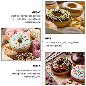 Hemoton 3pcs DIY Donut Mold Plastic Bakery Doughnut Cake Maker Mold Biscuit Stamp Cake Mould Desserts Bread Cutter Maker Mold Kitchen Baking Tool