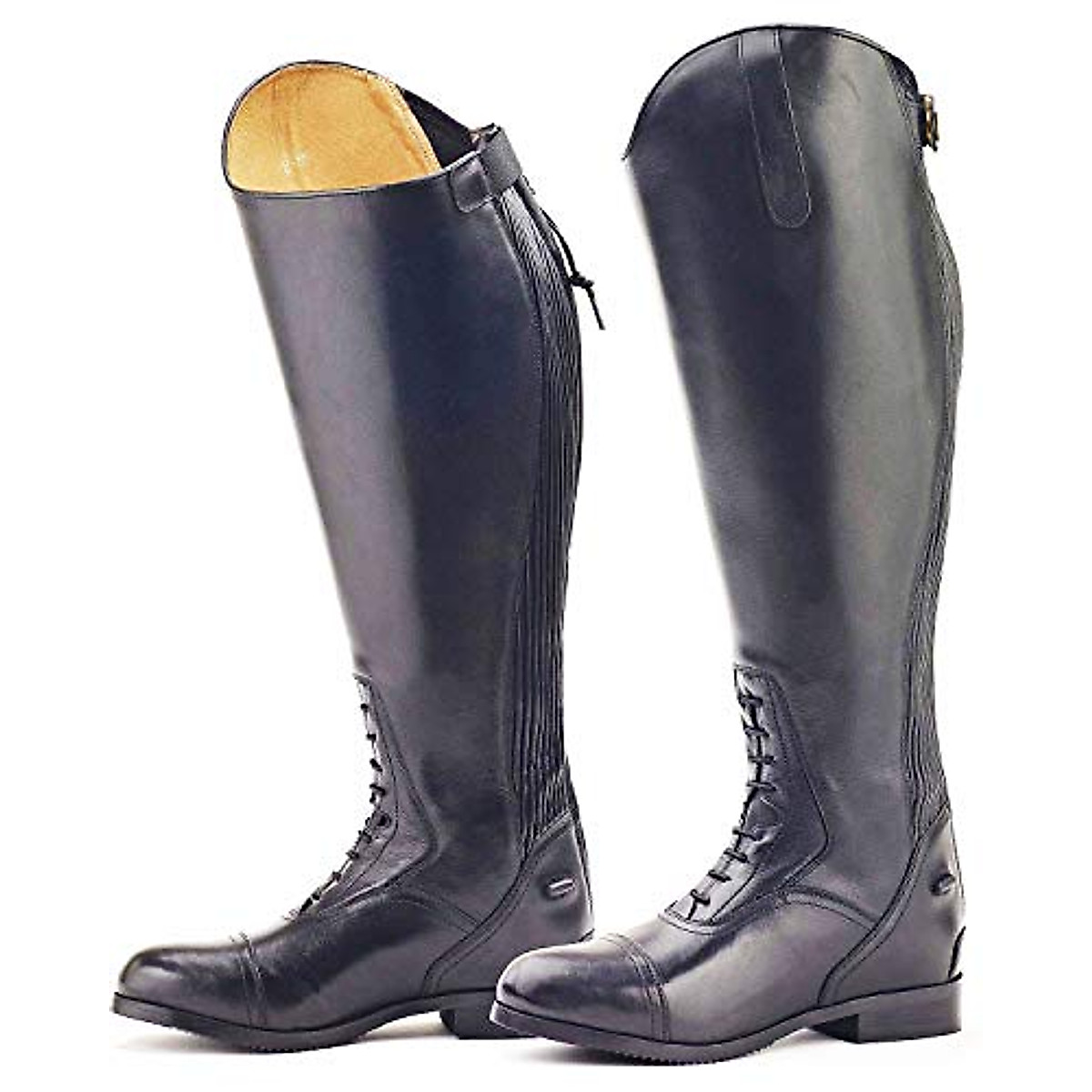 Ovation Women's Durable Stylish Equestrian Horse Riding Tall Extra Wide Calf Leather Flex Plus Field Boot, Short, 8 X