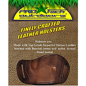 Brown Leather Belt Slide Gun Holster for Ruger P94, P95, SR9, 22/45