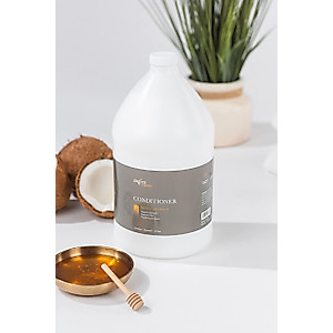 Zogics Organics Conditioner – Organic Conditioner for Hair, Hydrating Deep Conditioner with Natural Ingredients like Honey Powder, Aloe Vera, Avocado, and Jojoba (Honey Coconut, 1 Gallon)