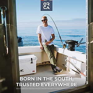 ORCA Chaser 16oz | Insulated, Stainless Steel Cup with a Spill Proof Whale Tale Lid, Dishwasher Safe Tumbler for Hot & Cold Drinks — Pearl