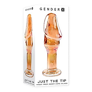 Gender X - Just The Tip Glass Plug - Iridescent Gold, Red, Orange