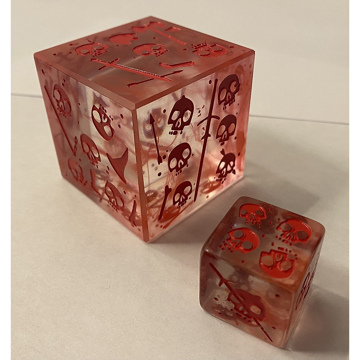 2 Massive Gelatinous Cubes Dice Pair / Mini by Severed Books