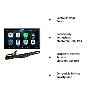 ALPINE iLX-W650 7" Digital Media Bluetooth Carplay Receiver+License Plate Camera
