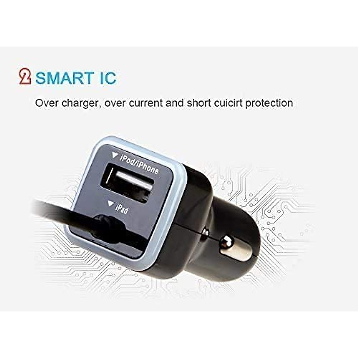 iPhone Car Charger, [Apple MFI Certified] Car Charger for iPhone 14, 13, 12, 11, X, XR, XS, Pro, 8 Plus, 7 Plus, Pro Max, iPad Pro, Air 4, Mini with Extra USB Port