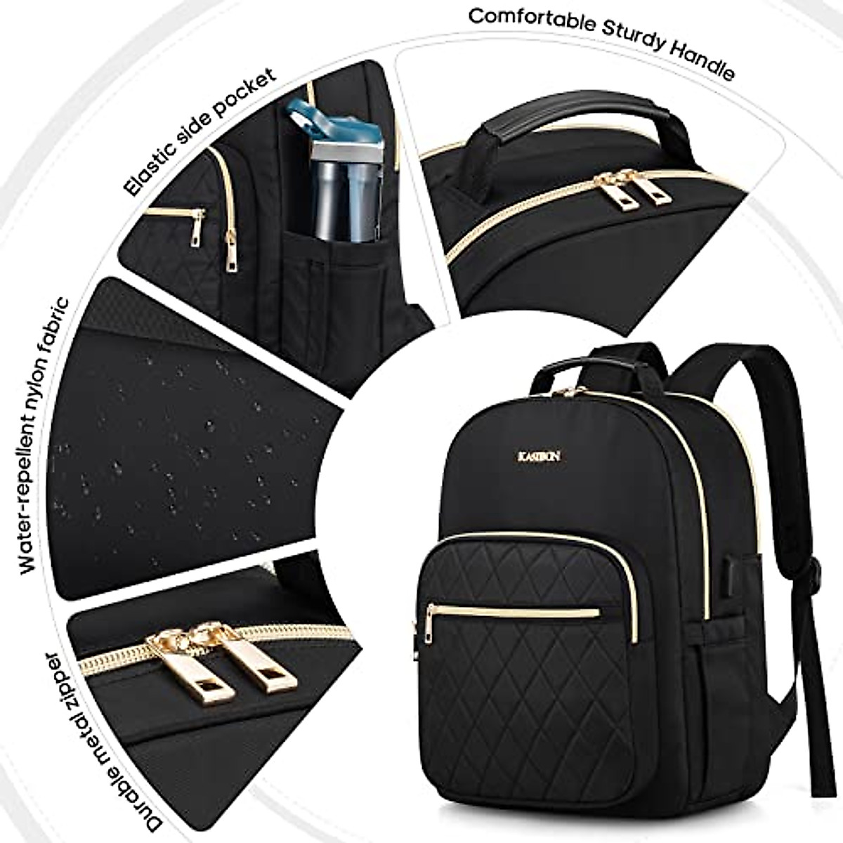 Laptop Backpack for Women, 15.6 Inch Travel Backpack for Women as Person Item Flight Approved, Waterproof School Backpack, Computer Backpack School Bag Casual Daypacks for College, Business,Work