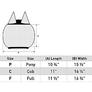 Horze Soft and Durable UV Protection Fly and Insect Mask Without Ears for Sensitive Horses - Black/White - Horse