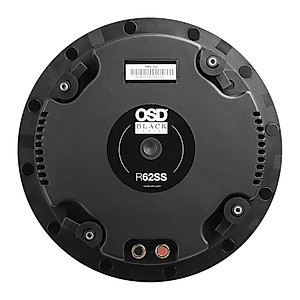OSD Black 6.5" Super Shallow Mount Weather-Resistant in-Ceiling Speaker Pair - BK-R62SS