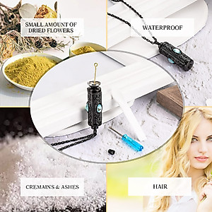 XIUDA Crystal Cremation Urn Necklace for Ashes Keepsake Cremation Jewelry for Human Ashes Stainless Steel Memorial Pendant with Flower