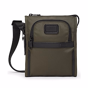 TUMI Alpha Pocket Bag - Women's & Men's Everyday Crossbody Bag - Includes Adjustable Shoulder Strap - For Business & Travel - Olive Night