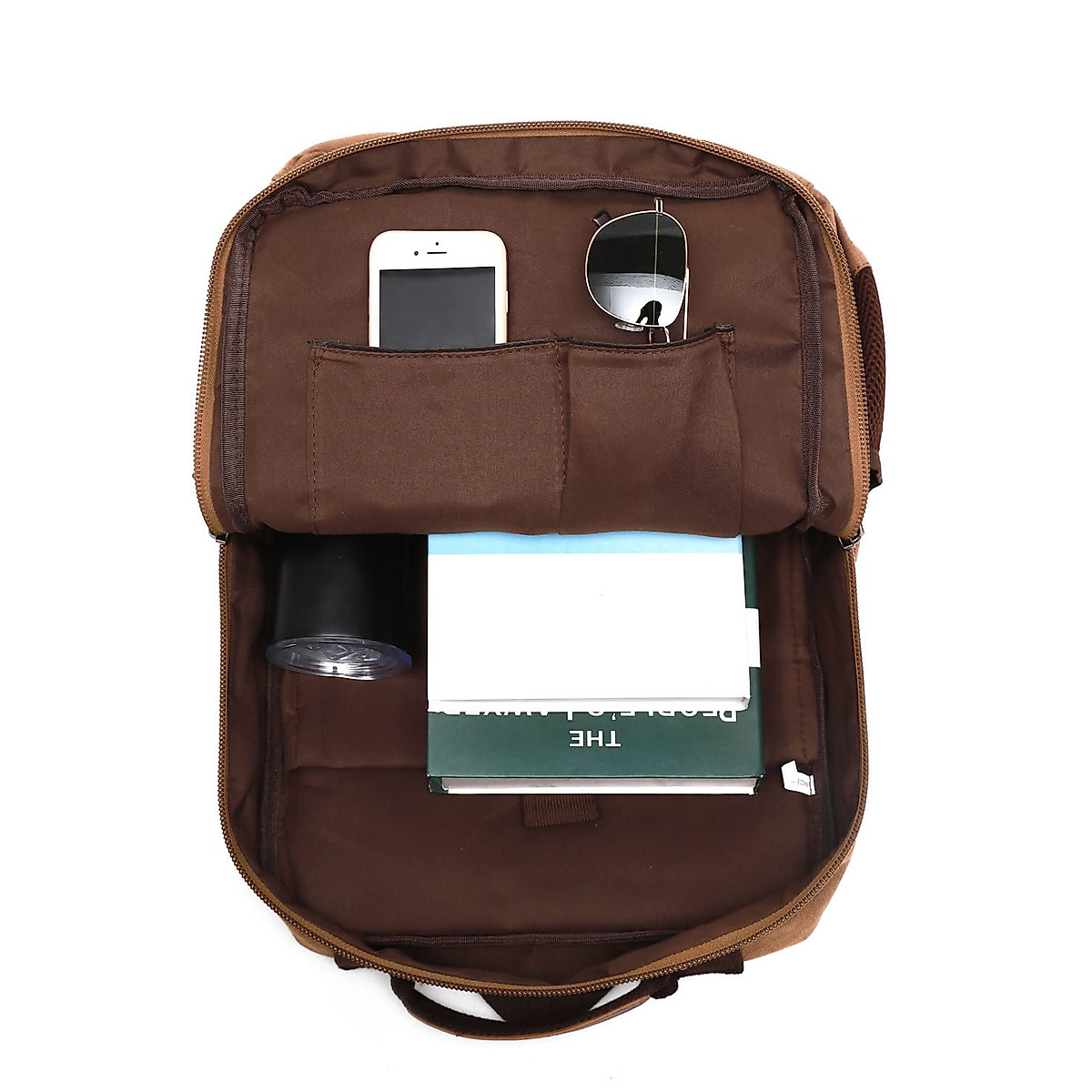 JIAO MIAO Canvas Vintage Message Travel Bag Rucksack Laptop Backpack,220807-04