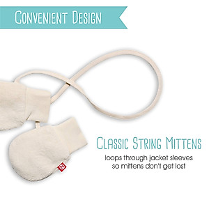 Zutano Unisex Baby Cozie Lined Mitten, Cream, One Size