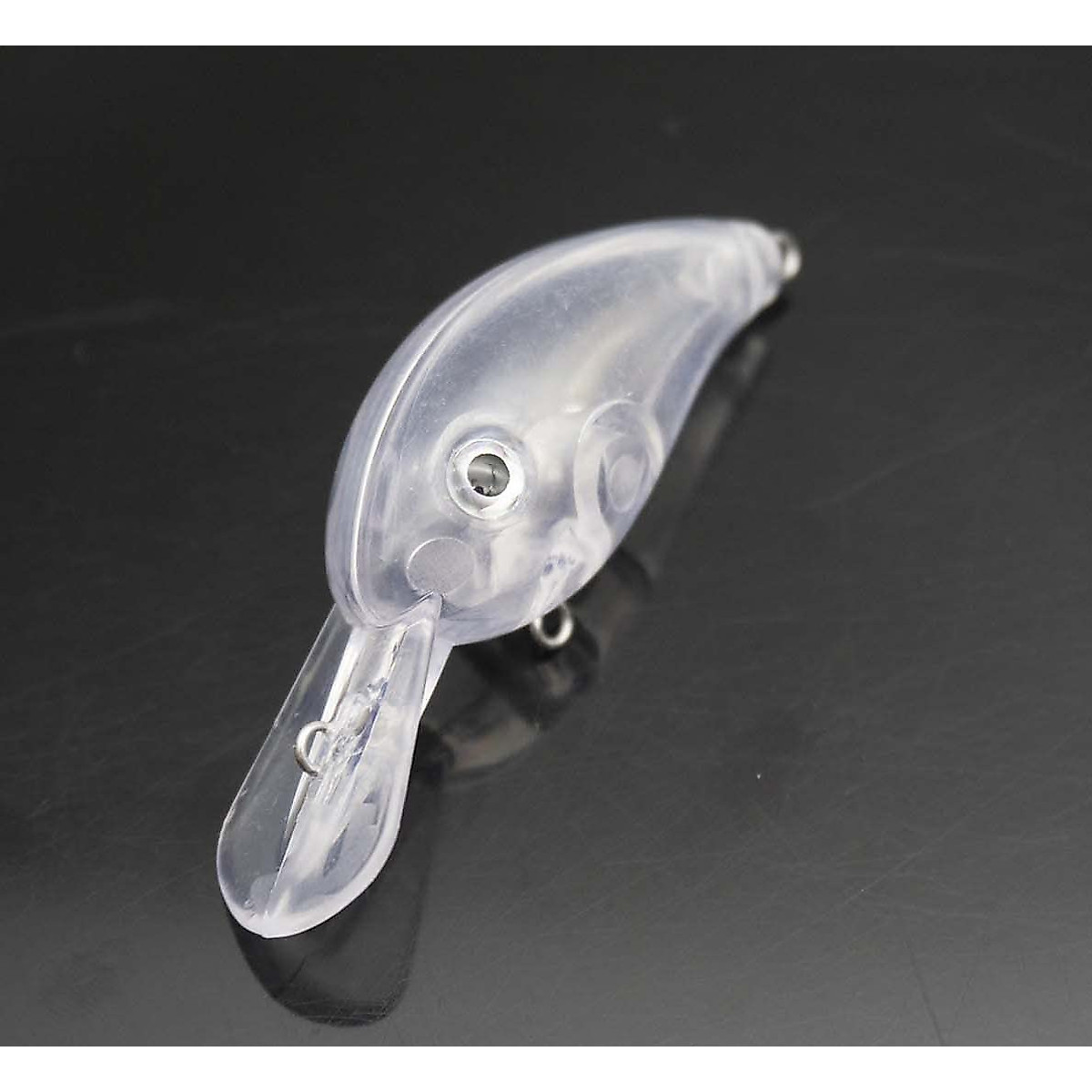 10PCS Unpainted Lure Blanks 4.89g 6.2cm with Free 5mm Eye Crankbait Simulation Blank Body Clear Hard Baits Trout Salmon Minnow Lure Popper Lures Topwater Freshwater 8420