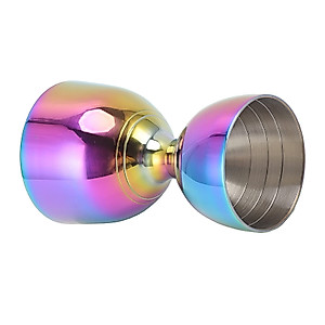 Zerodis Cocktail Jigger, Wide Opening Bar Jigger Strong Durable Stainless Steel for Liquor 30/60ml Colorful