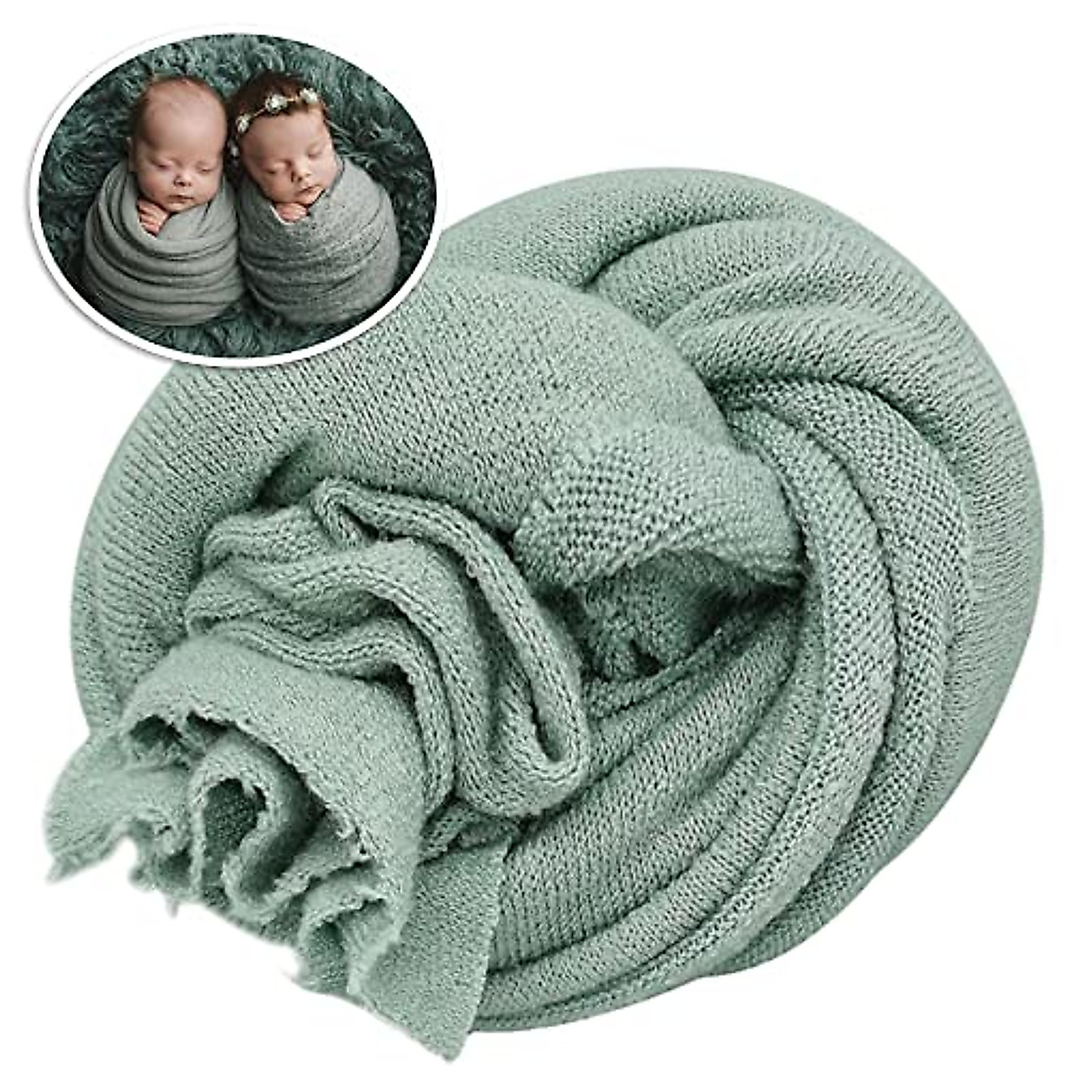 Newborn Posing Wrap Newborn Photography Props Soft Stretch Knit Blanket Handmade Wrap for Baby Boys Girls Photoshoot