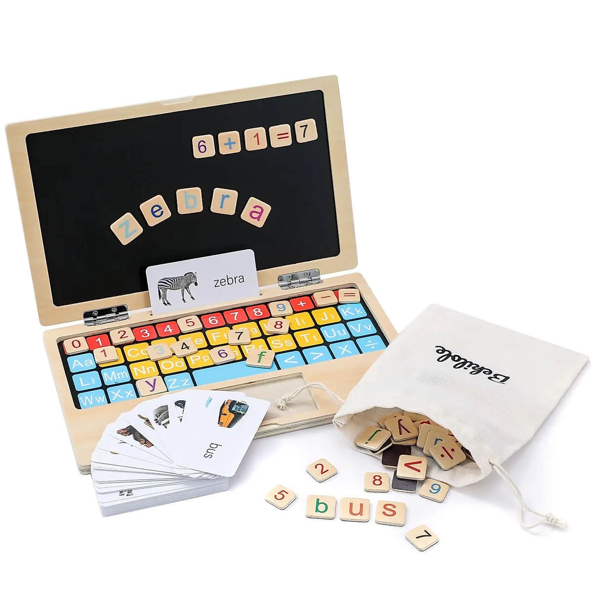 Montessori Toys for 3 4 5 6 7 8 Years Old 11.8" My First Laptop Fun Learning Pretend Play for Boys & Girls Preschool Learning Activities