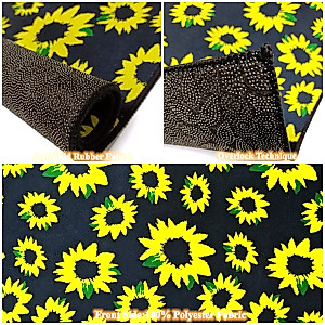 HJJKKH Sunflower Kitchen Rugs Set of 2pcs Anti Fatigue Mat,Waterproof Non Slip Sunflower Kitchen Mats Set for Kitchen Floor,Spring Summer Decorative Rugs for Home Kitchen (19.7x31.5+19.7x63 inch)