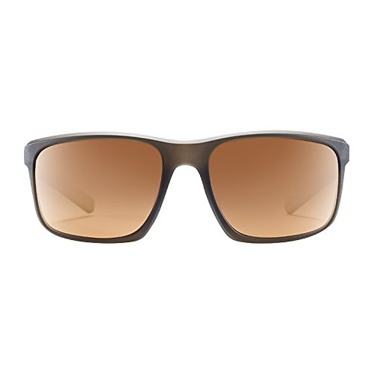 Native Eyewear Wells Polarized Rectangular Sunglasses, Matte Brown Crystal/Bronze Reflex, 58 mm