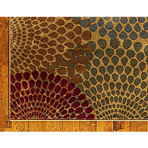 Unique Loom Barista Collection Area Rug - Java (5' 3" x 8' Rectangle, Beige/ Black)