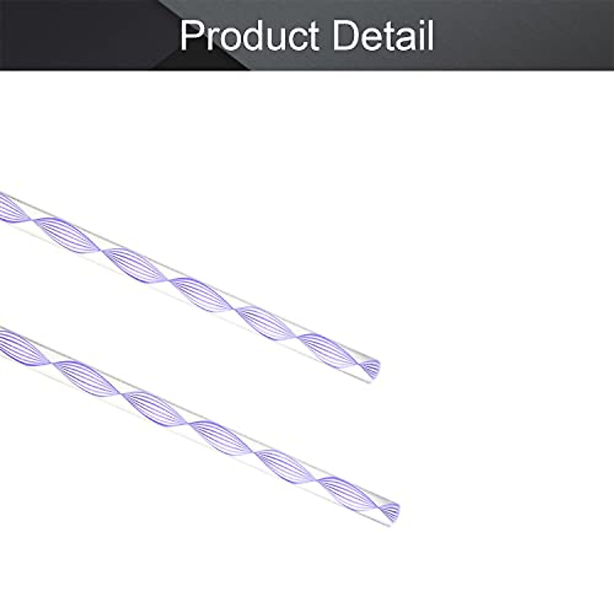 Fielect Light Purple Twisted Line Acrylic Round Rod Standard Plexiglas Tolerance Lightweight for DIY 12mm Diameter 250mm Height 2Pcs