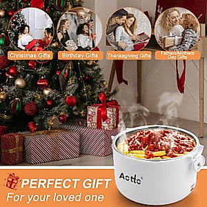 Aotto Electric Lunch Box, 50/70/80W 3 in 1 Portable Food Warmer Heated Lunch Boxes for Adults, Food Heater for Car/Truck/Travel/Office/Work/Home 12V 24V 110V Mini 32oz Leakproof, White