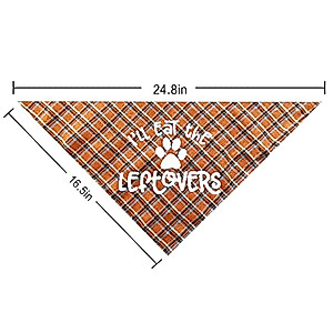 3 Pack Thanksgiving and Christmas Bandana Set, Holiday Buffalo Fall and Winter Bib for Large Medium Small Puppies Pets