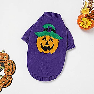 Sweaters Dog Winter Warm Clothes - Halloween Dog Sweater Soft Comfortable Pet Clothes Holiday Party for Cat and Puppy