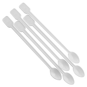 AXLIZER 200PCS Mini Plastic Coffee Blender Spoon Disposable Plastic Coffee Spoon Tea Spoon Coffee Stirring Rod Plastic Spoon Coffee Soup SpoonMini Tea Stirrer