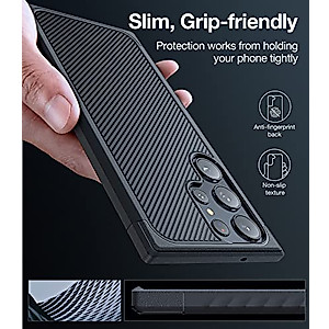 TORRAS Samsung Galaxy S23 Ultra Non-Slip Grip Case - Military Grade, Slim, Shockproof, Anti-Fingerprint, Matte Black