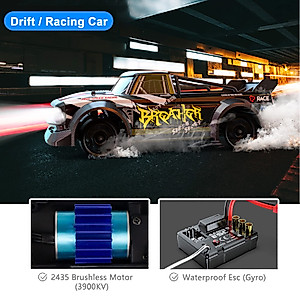 Cheerwing 1:16 Remote Control Car 2.4G 4WD RC Drift Car 40KM/H High Speed Brushless Fast Truck for Kids and Adults